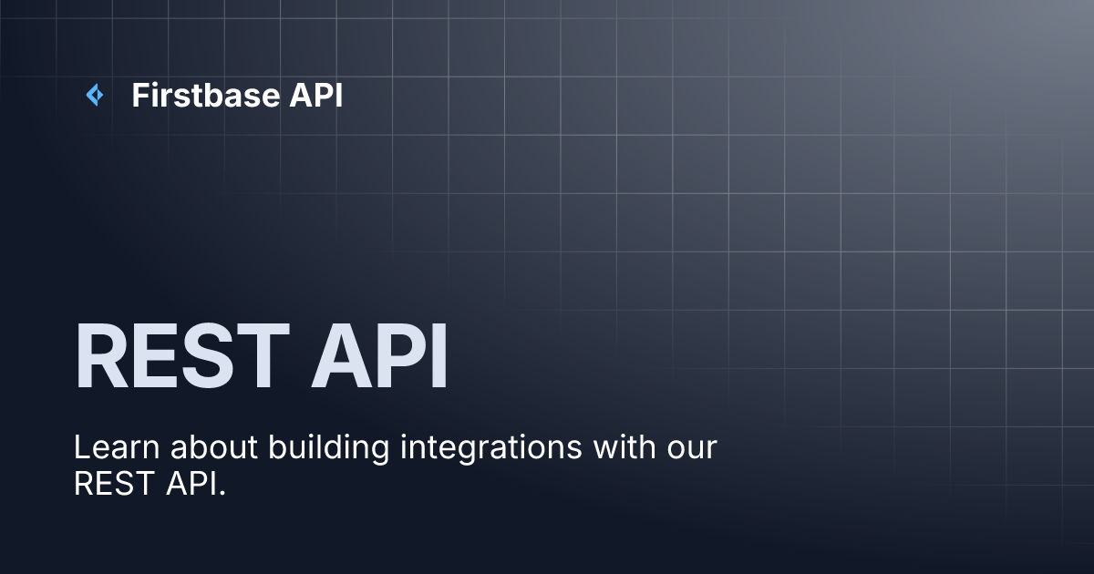 REST API | Firstbase API